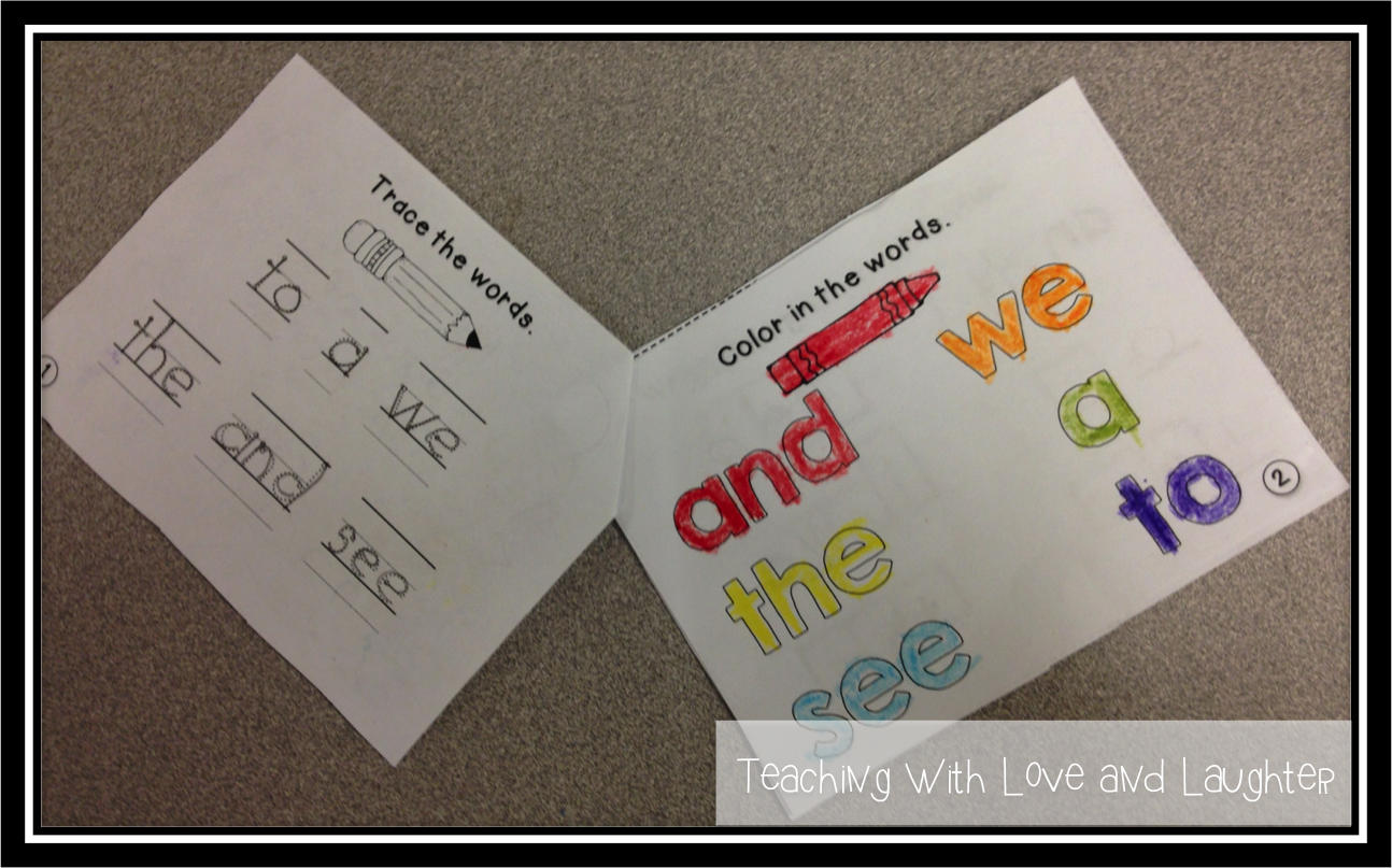 Teaching With Love and Laughter: Sight Word Booklets