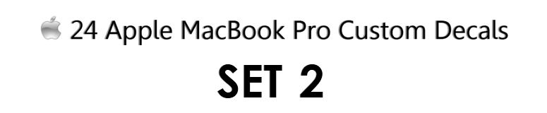 24 Apple MacBook Pro Custom Decals - One Billion Pixels