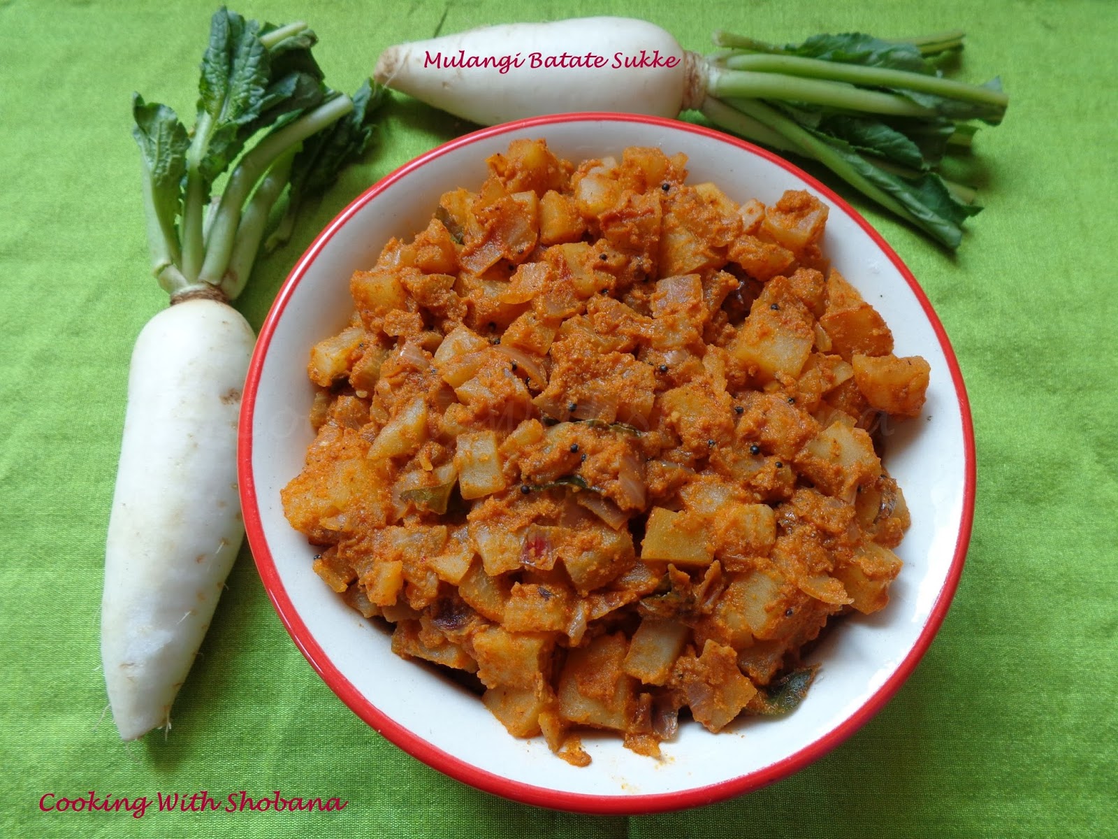 Cooking With Shobana : MULANGI BATATE SUKKE ( RADISH & POTATO SUKKE)
