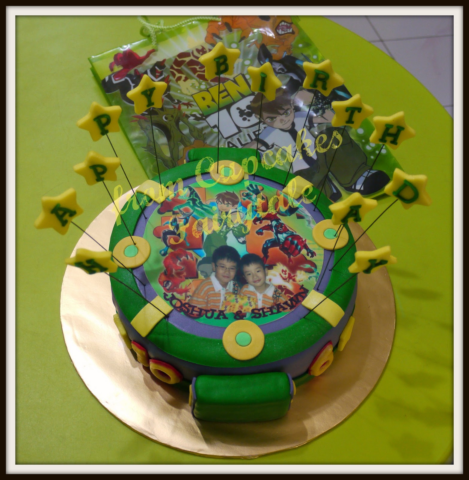 Cupcakes Fairytale: JOSHUA & SHAWN'S BEN 10 BIRTHDAY CAKE