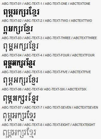 Fonts Khmer Unicode and Other Type: ABC Khmer Fonts Setup and Layout