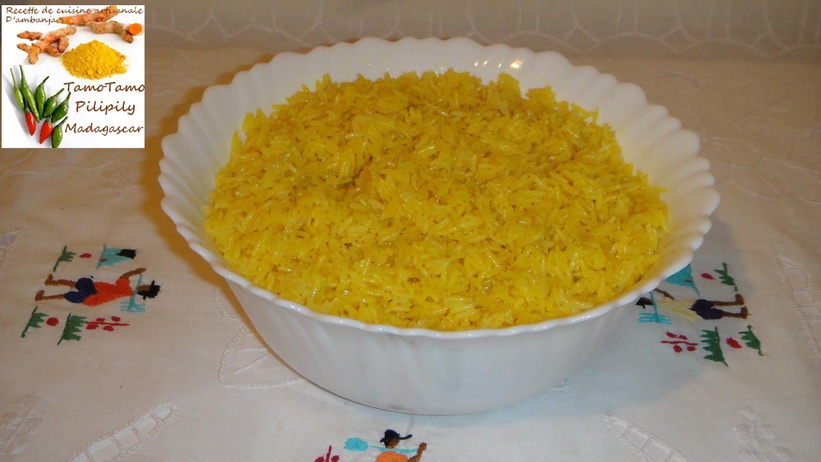 Cuisine artisanale d'Ambanja ( Madagascar ): Le riz jaune simple