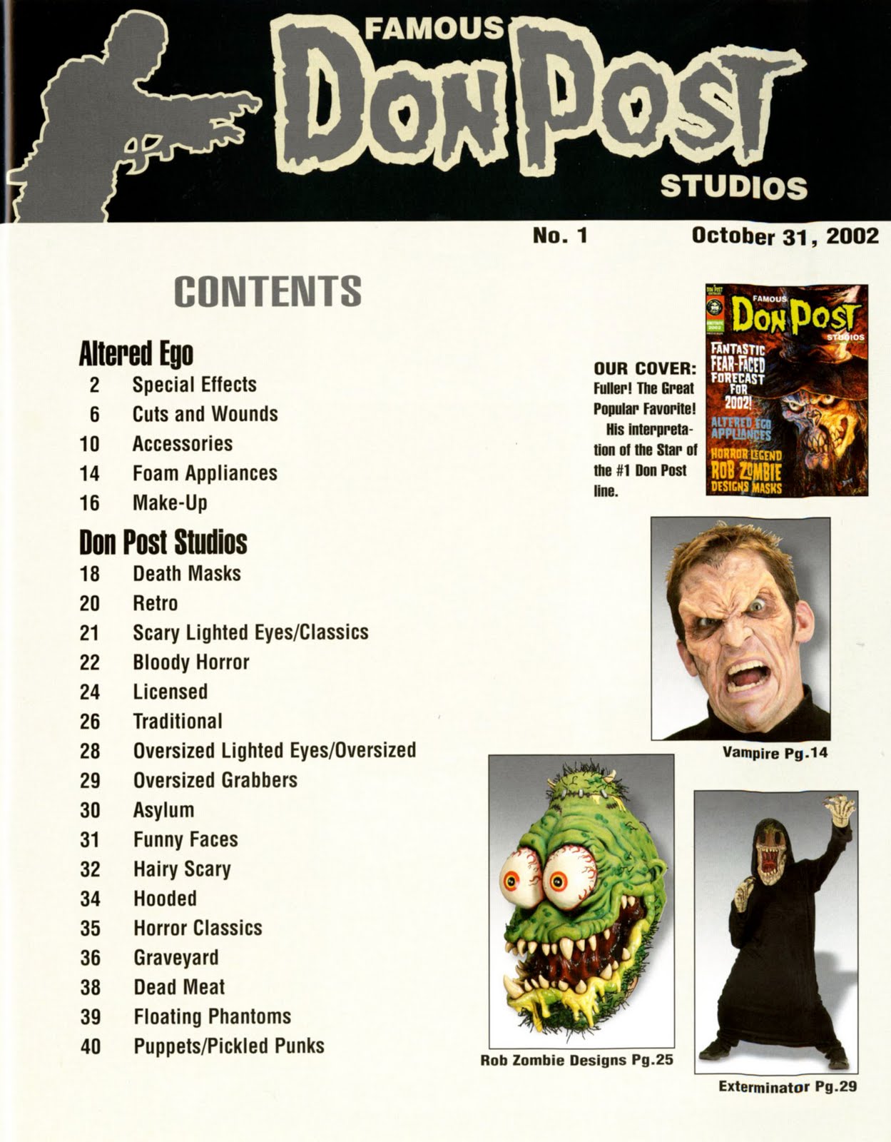 Don Post 2002 Catalog (Part One) | Blood Curdling Blog of Monster Masks
