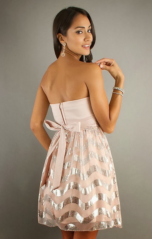 LilacFashion: short strapless dress
