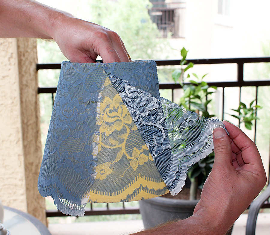 stayathomeartist.com: guest tutorial: spray painted lace lamp shade