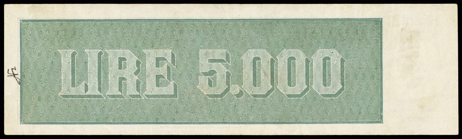 Italy 5000 Lire 1947 Provisional bearer note|World Banknotes & Coins ...