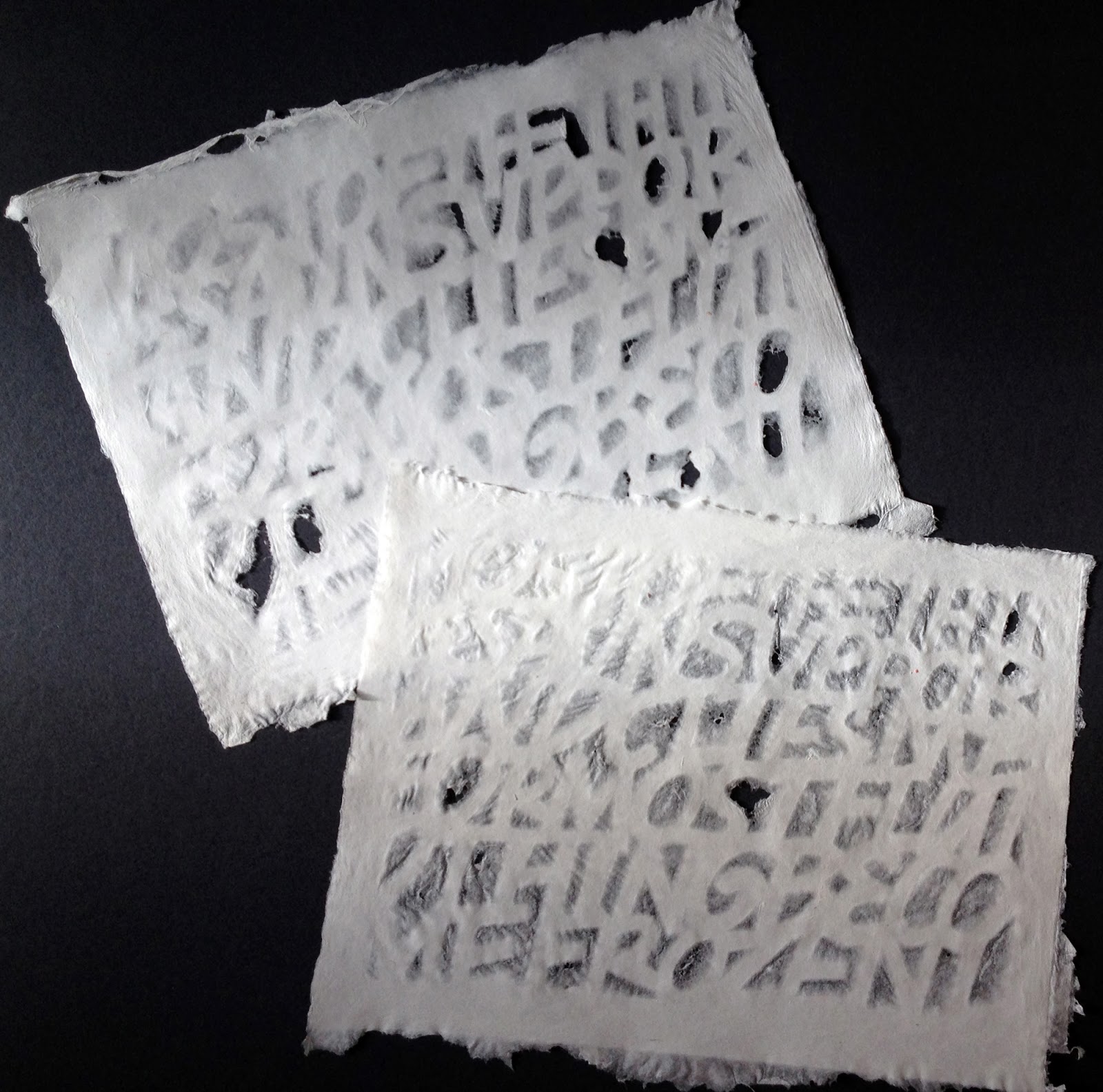 Roann Mathias Calligraphy: New Handmade Paper