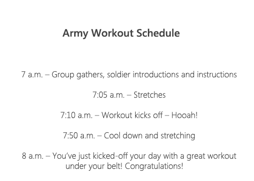 Army Workout Schedule ~ HowAbout