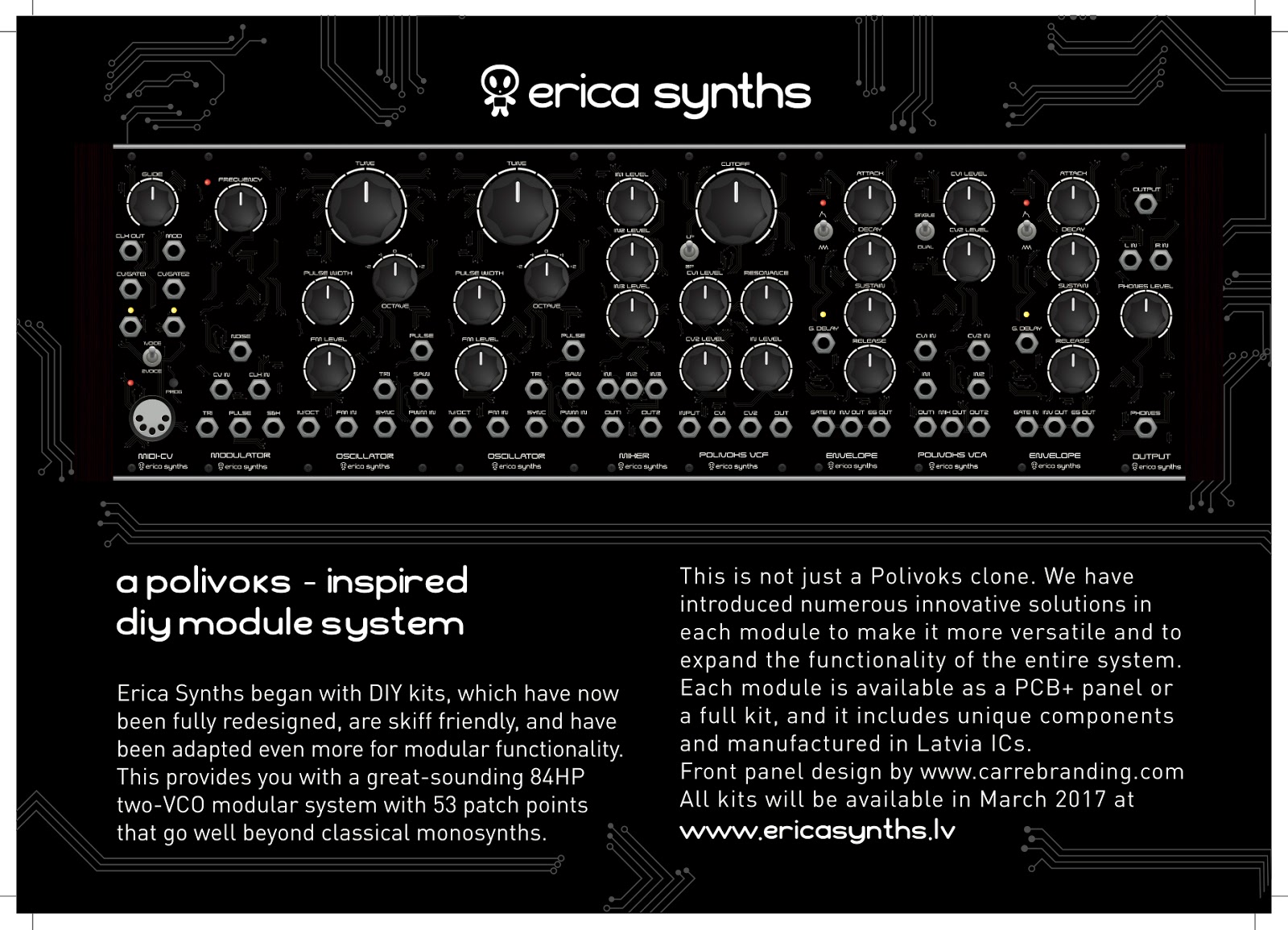 MATRIXSYNTH: Erica Synths Introduces New Polivoks Inspired DIY Eurorack ...