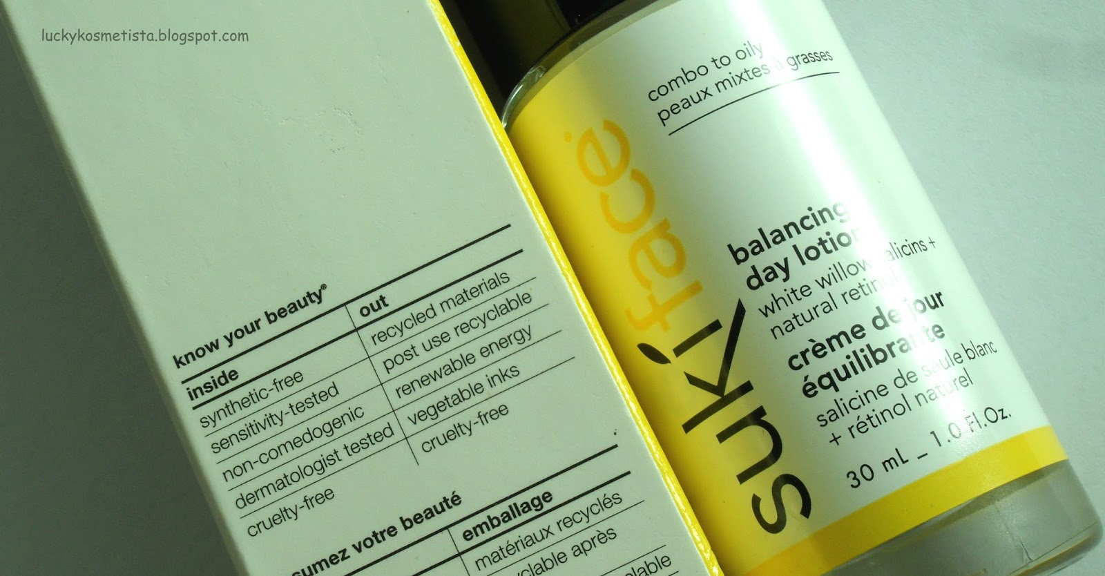 Lucky Kosmetista: SUKI Face Skincare: Balancing Day Lotion & Exfoliate ...