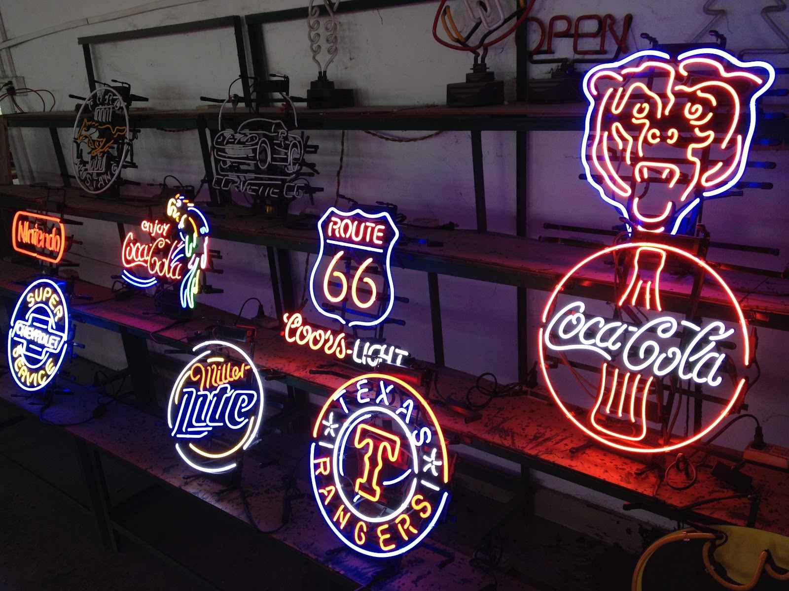 Wiki Neon Sign Blog: Cola Coke, Route 66, NFL Chicago Bears, Super ...