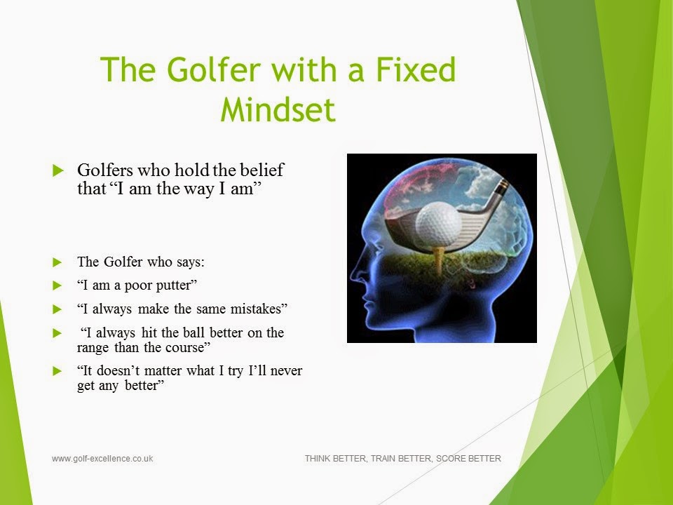 Golf Excellence: The Golfer with a Fixed Mindset