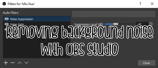 Removing Background noise with OBS Studio