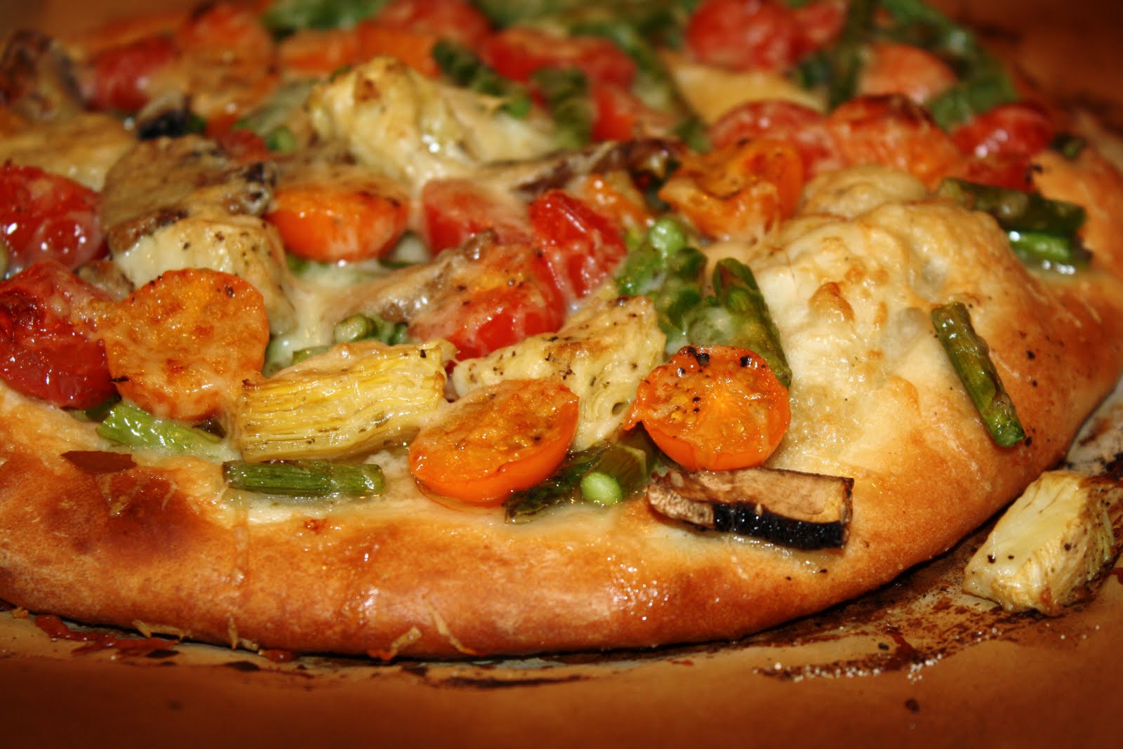 what's for dinner?: spring vegetable pizza... 30 minutes