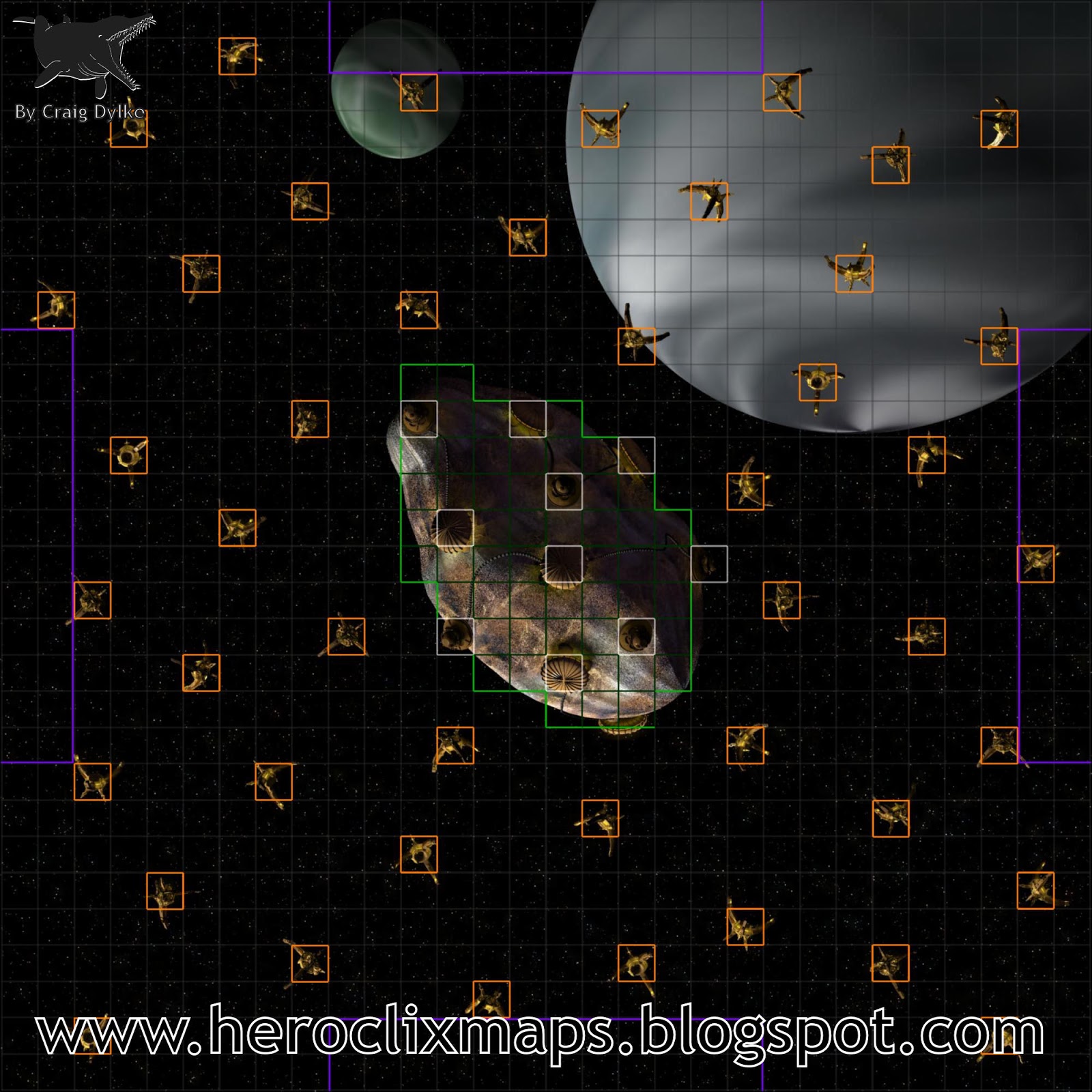 Heroclix Maps: Defended Star System Map