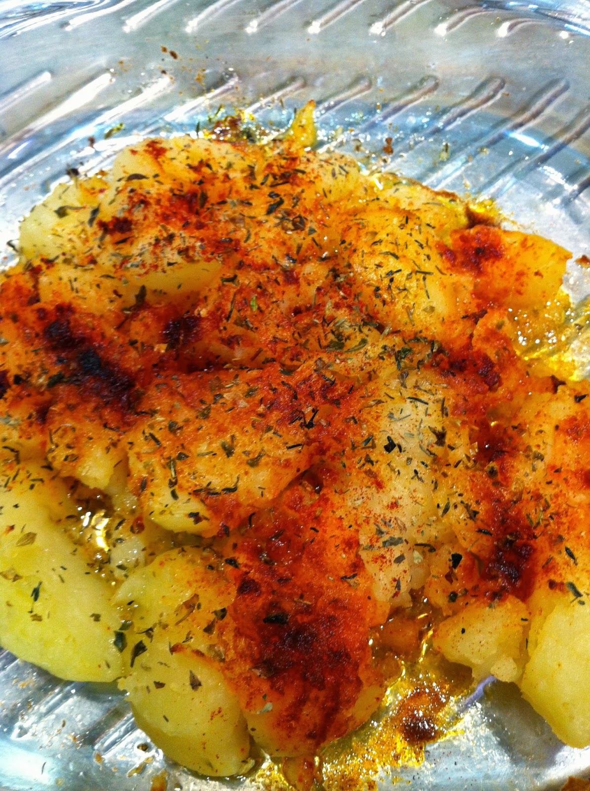 Patatas aplastadas - Bicheando en la cocina
