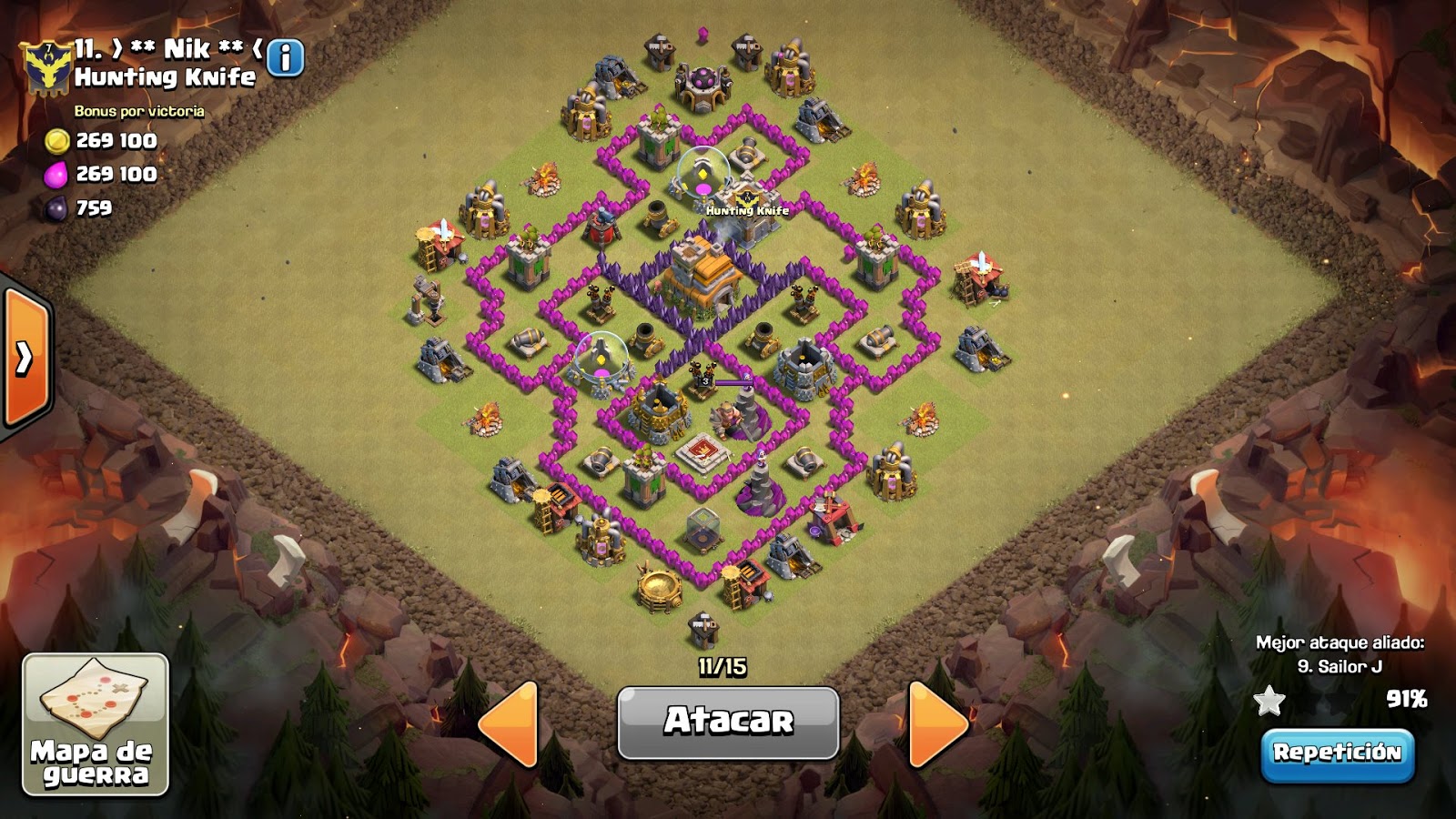 Libertarios Clash of Clans: Diseños aldea Th7
