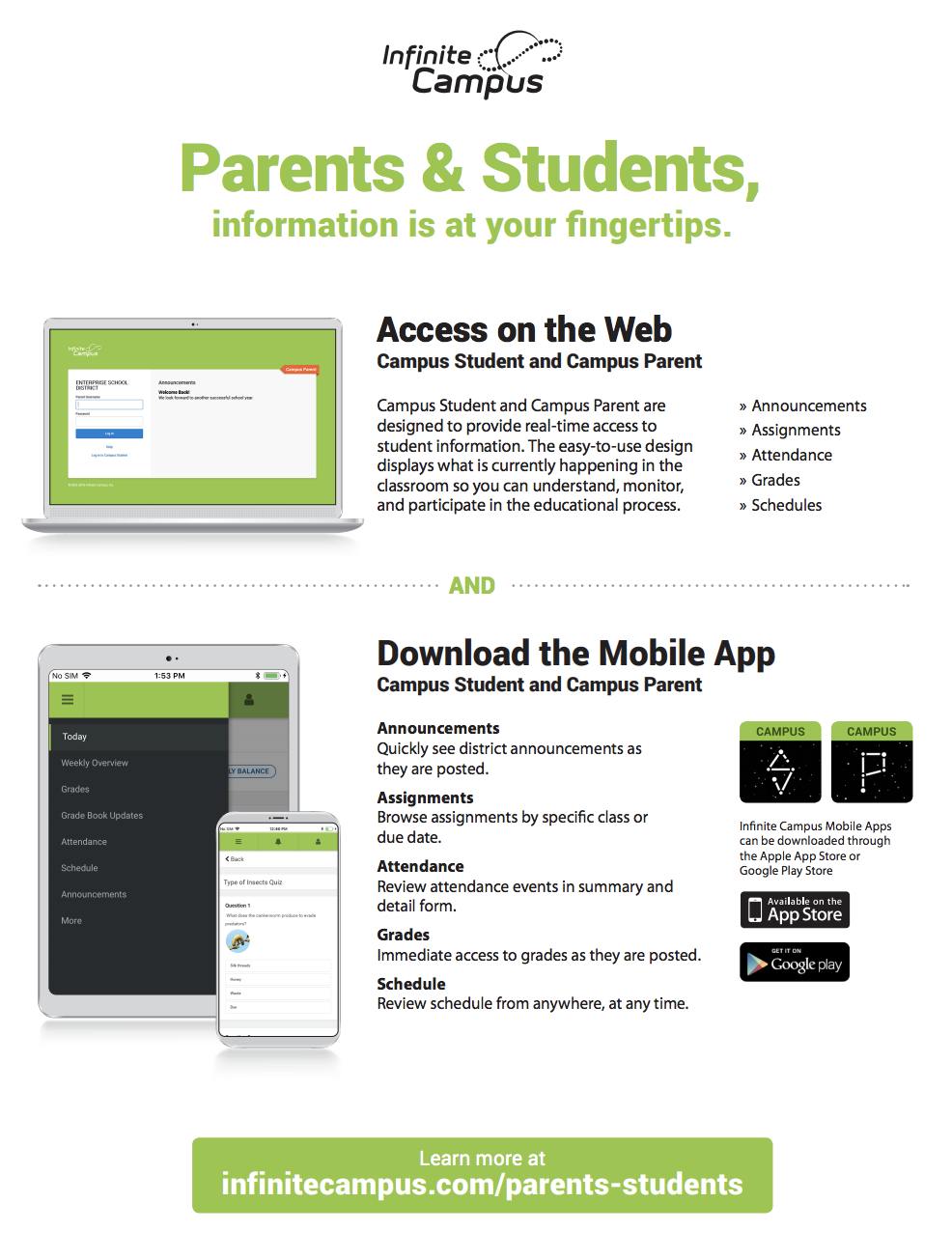 DCG eBackpack: Infinite Campus Mobile Apps