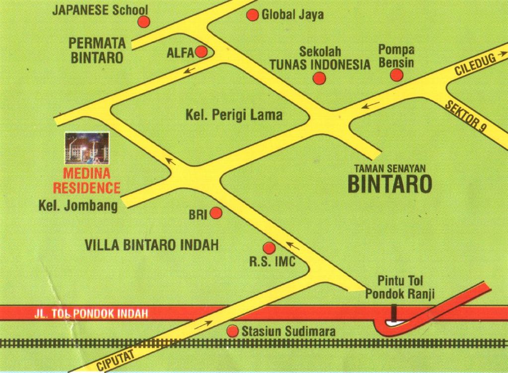 Medina Residence - Bintaro: Peta Lokasi