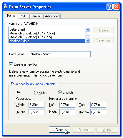 Membuat Menu Ukuran Kertas (Paper Size) Sesuai Kebutuhan pada Windows 7 ...
