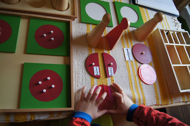Montessori Early Fractions, Fractions At Home - "Making Montessori Ours"