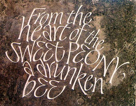 paradis express: Pip Hall lettercarving