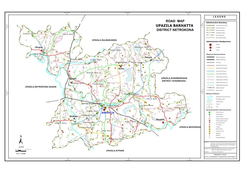 Mouza & Land Use Maps of Barhatta Upazila, Netrokona, Bangladesh ...