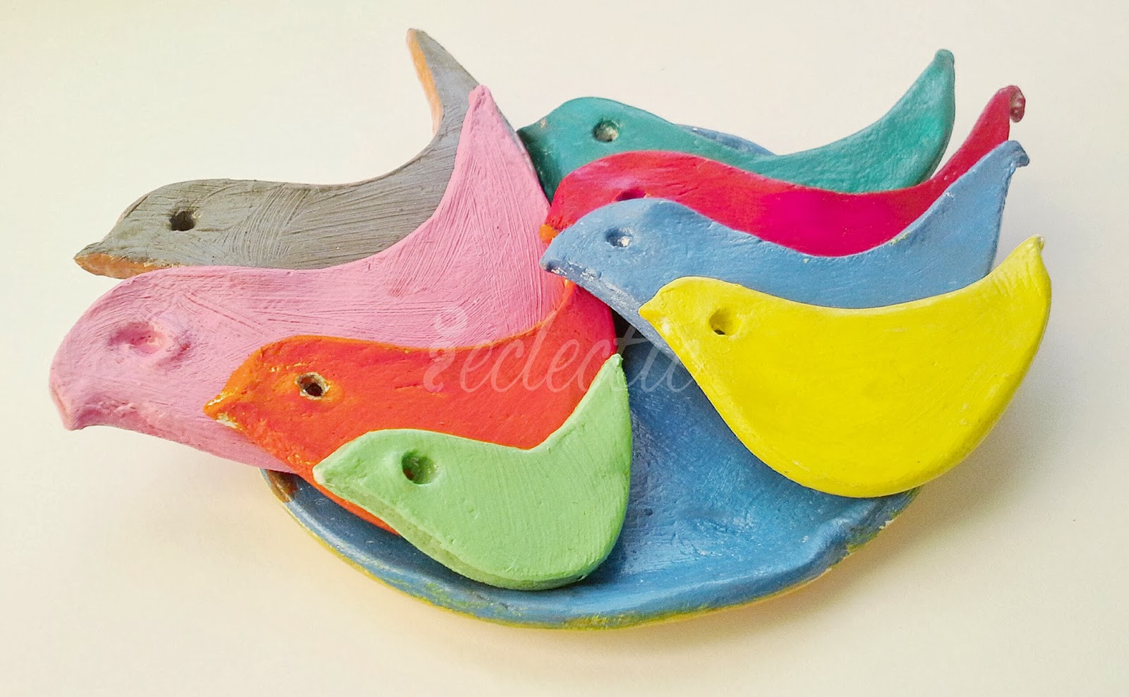 Claybyte: Air dry clay Birds and Butterfly