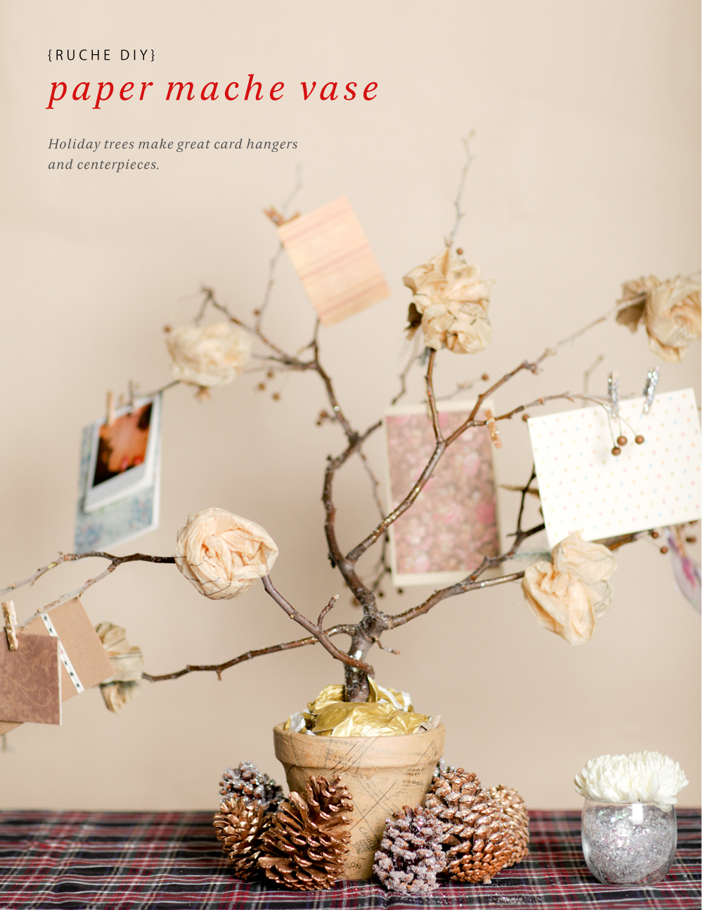 Ruche: Homemade Holiday Spotlight: Paper Mache Vase