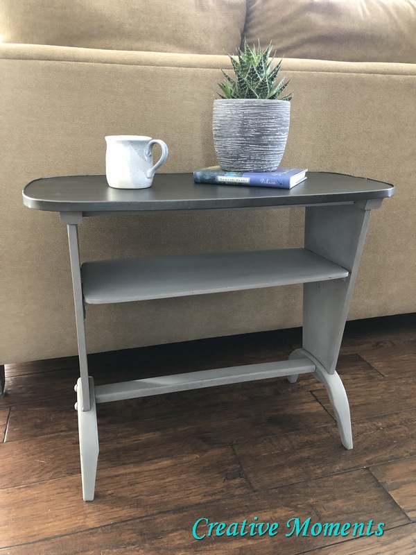 Antique Side Table in Ash and Little Lamb