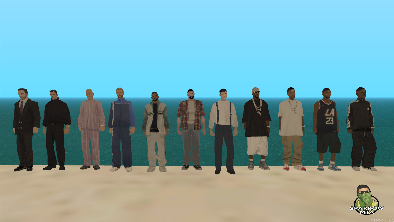 MTA SA 40 Adet Roleplay Skin Paketi Script