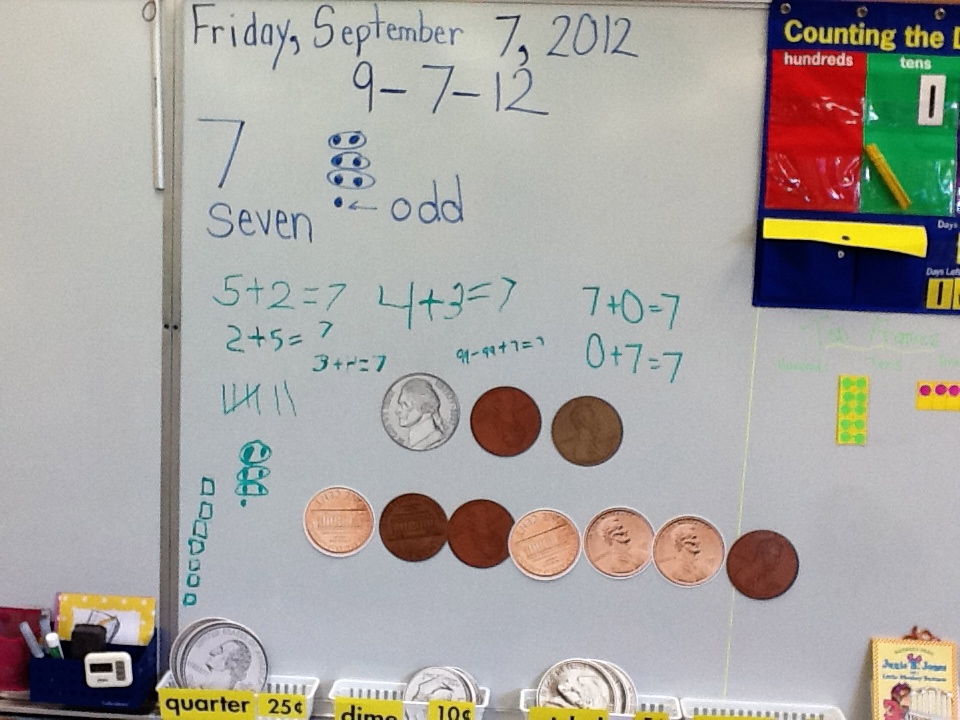 Sunshine, Sand and Scissors: Morning Math Meeting......a.k.a. Calendar Math