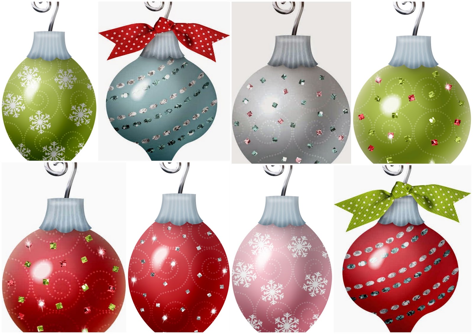 Christmas Tree Ornaments of the First Christmas Clipart. - Oh My Baby!