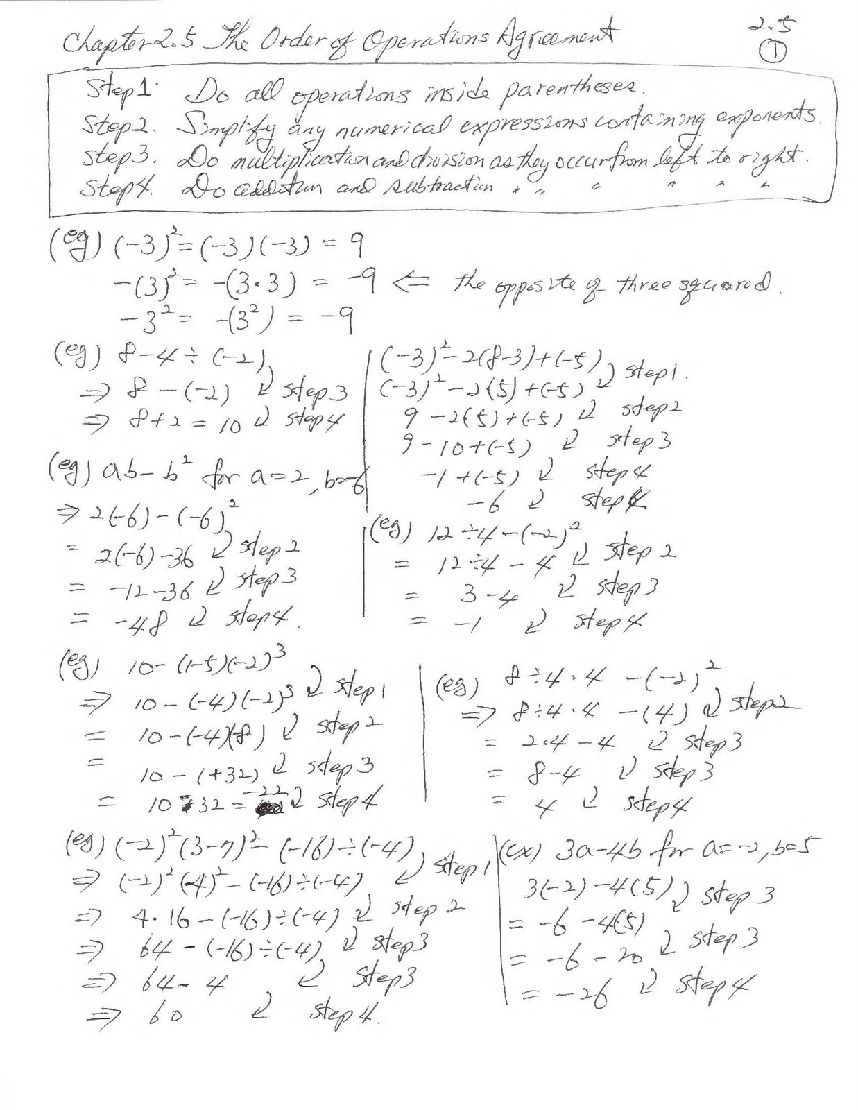 Sean's Math Page: Math 087 Class Note - Chapter 2.5