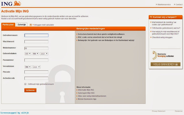 De Blogs van Tom Hardeveld.: PHISHING mail ING in omloop (16-12-2013).