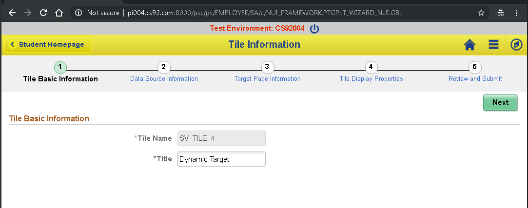 Sasank's PeopleSoft Log: Tile Wizard API - Part 4 - Dynamic Target Page