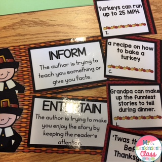 Mrs. Hankinson's Class: Thanksgiving Centers