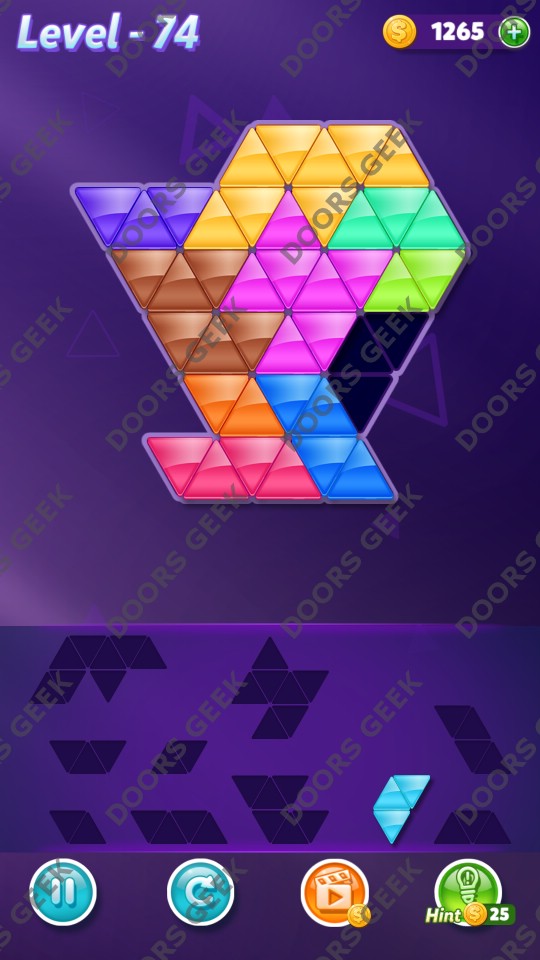 Block! Triangle Puzzle 10 Mania Level 74 Solution ~ Doors Geek