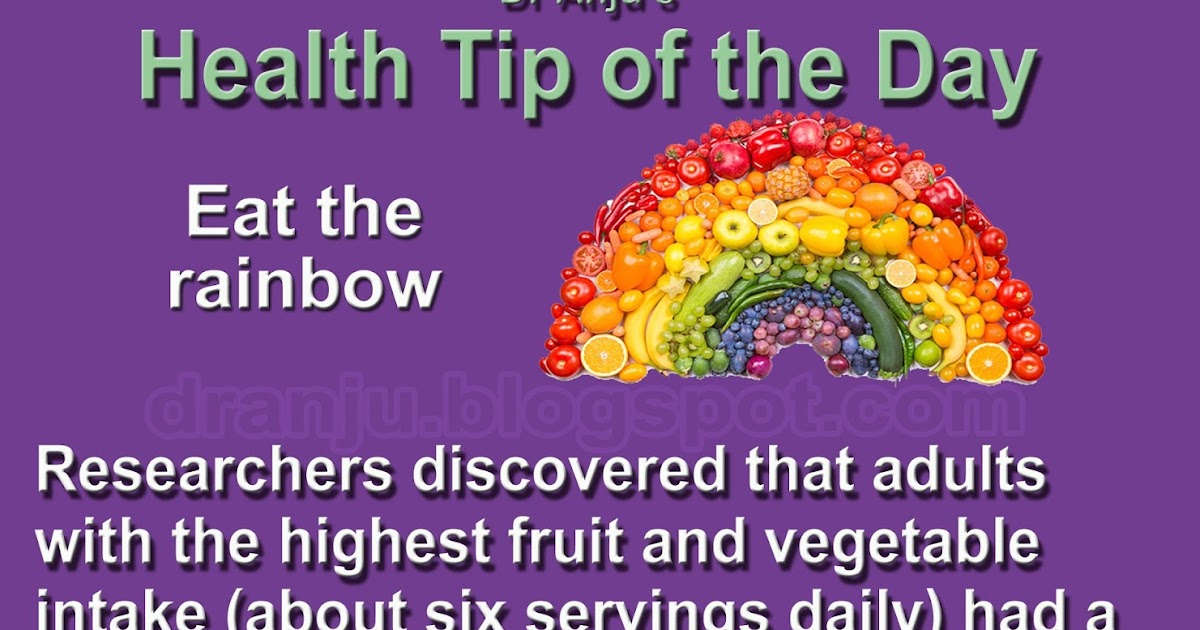 Dr Anju's Health Tips: Health Tip of The Day - 7th April