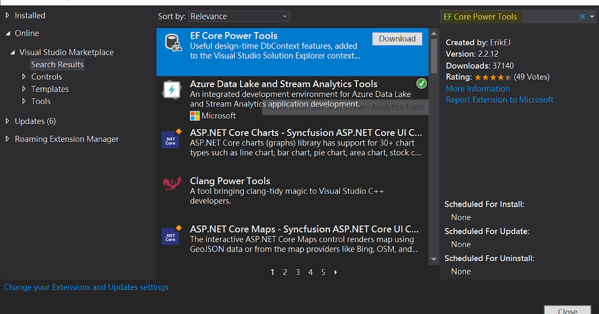 [.NETCore] 安裝 Entity Framework Core - 使用 EF Core Power Tool ~ m@rcus 學習筆記