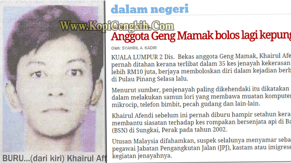KISAH FENDI DAN GENG MAMAK ~ Kopi Cengkih