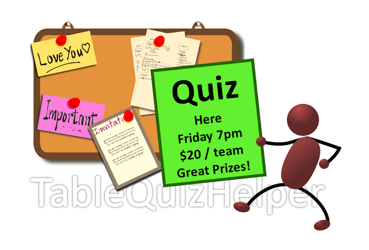 Table Quiz Helper: Using a poster to promote a table quiz