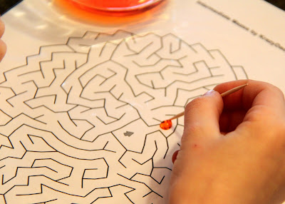 Water Drop Game Using A Printable Maze - Little Reading Room