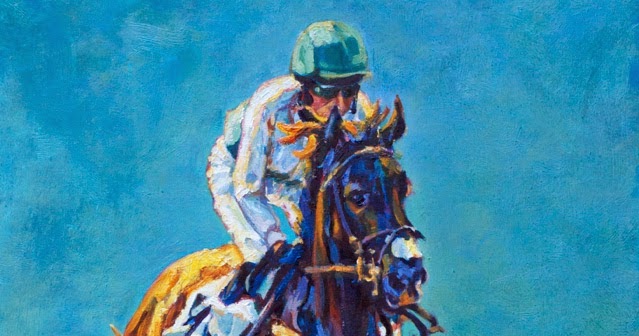 Horse and Rider Art,Jockey Painting, Horse Race Art "Radio Flyer" by ...