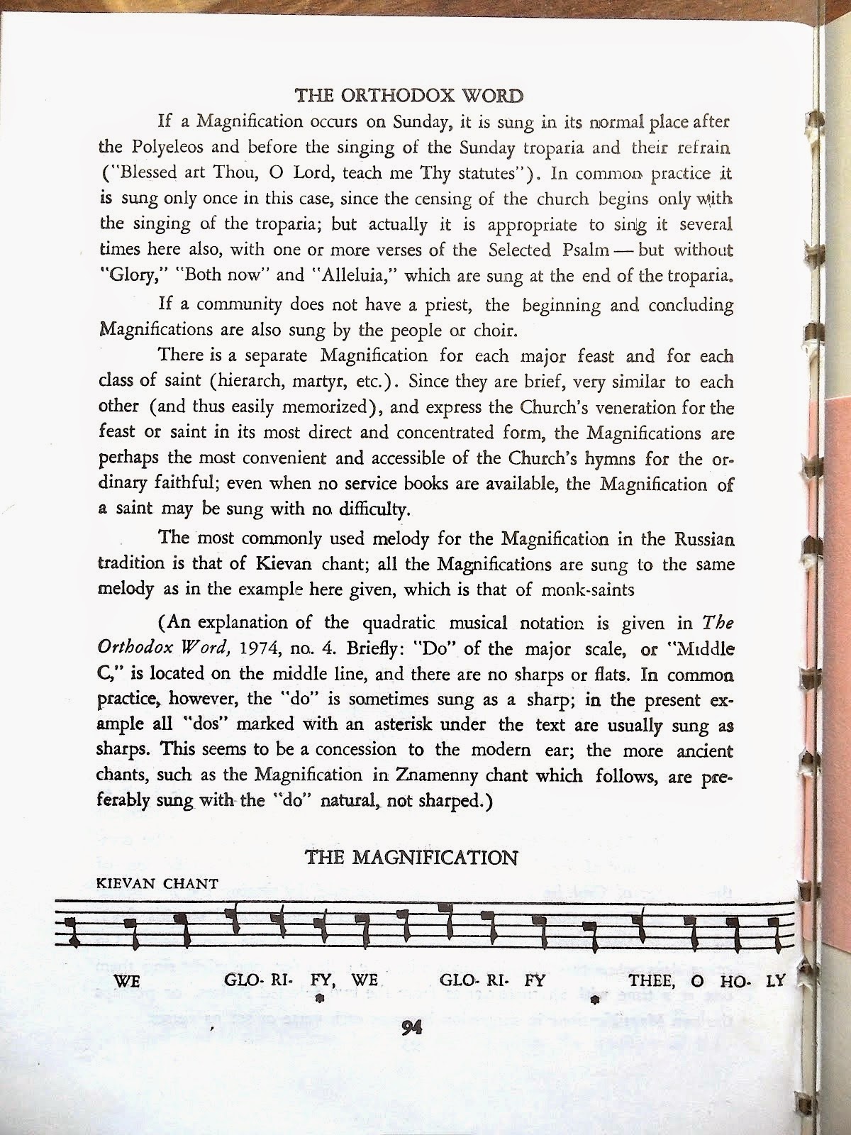 Significance of the Typicon: #68 – Chapter Eight: The Magnification