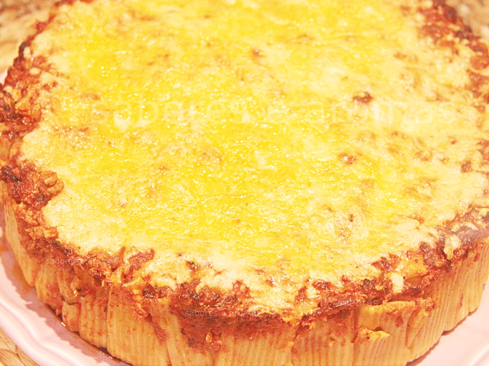 Sabores de aromas: Tarte de pasta e carne