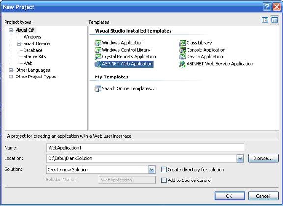 Asp.Net and SQL SERVER: Missing ASP.NET Web Application template in ...