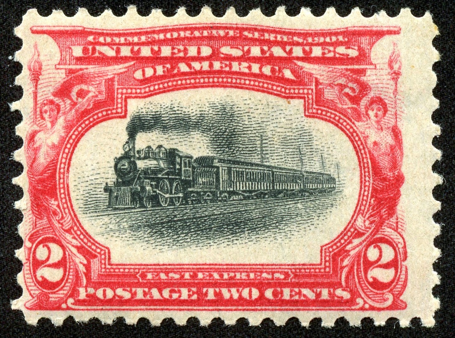 Big Blue 1840-1940: Trains on Classic Era Stamps