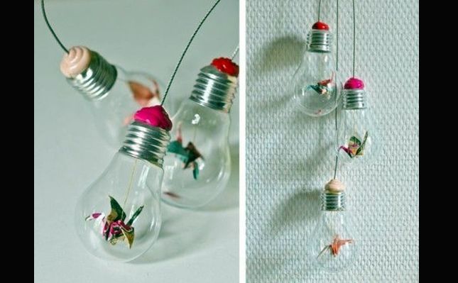 18 ideas de reciclaje de focos o bombillas fundidas ~ lodijoella
