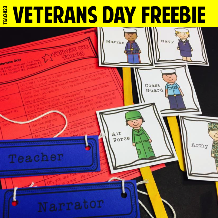 Veterans Day Readers Theater Freebie | Teach123 | Bloglovin’